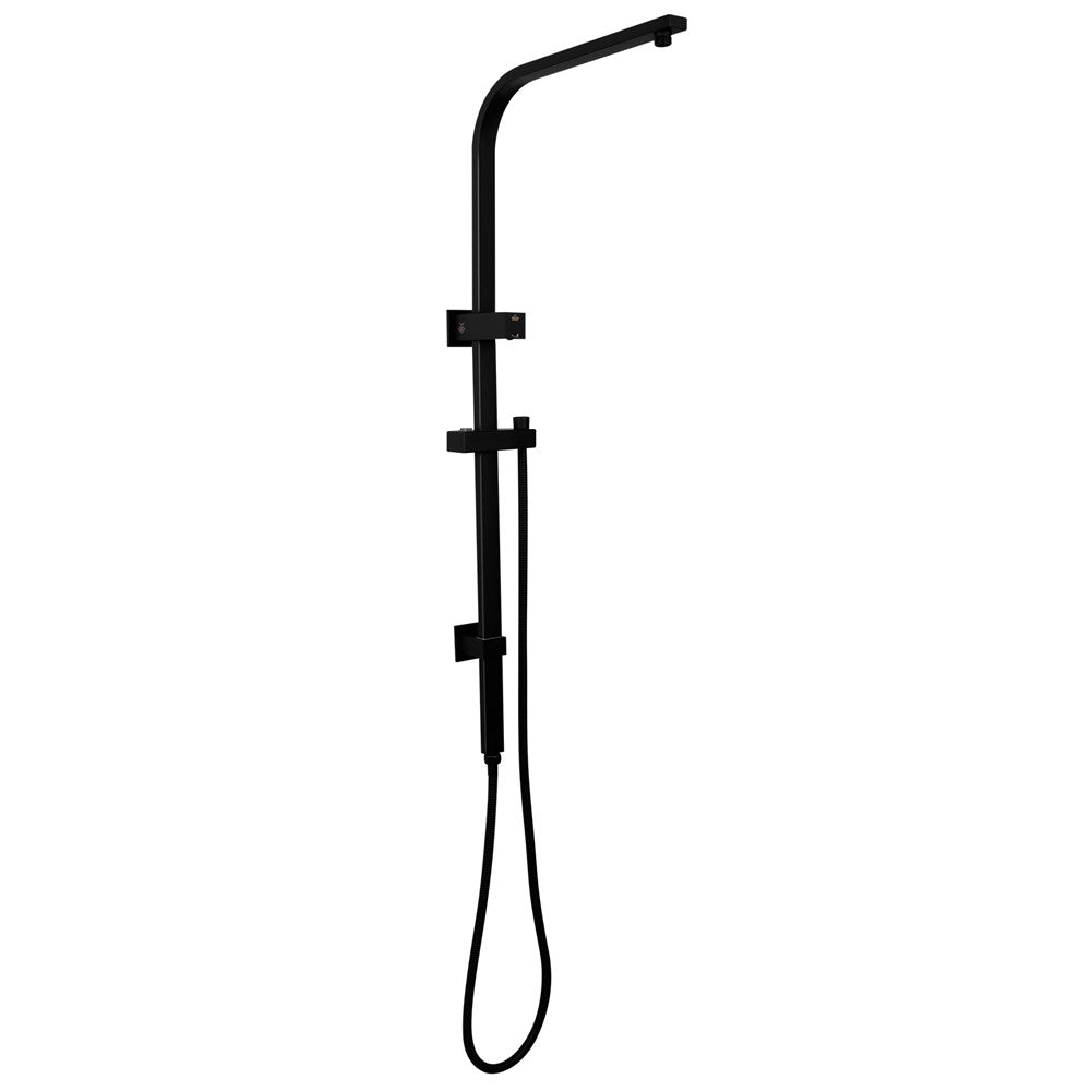 Square Black Shower Station without Shower Head and Handheld Shower ...
